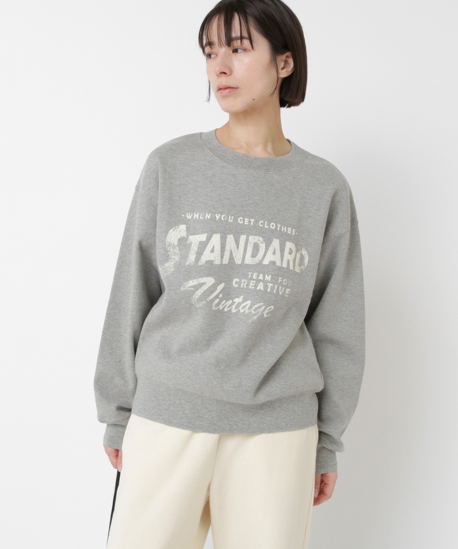 【11月中旬納期】M2544 スラブスムースロゴプルオーバー(F 杢グレー): トップス - RNA ONLINE STORE | アールエヌ ...